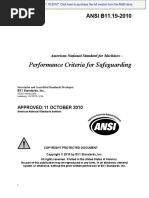 ANSI B11 Standards Safety of Machinery Group 1 1 | PDF | Safety | Risk