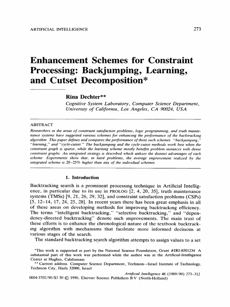 Dechter Constraint Processing | PDF | Theoretical Computer Science | Mathematical Logic