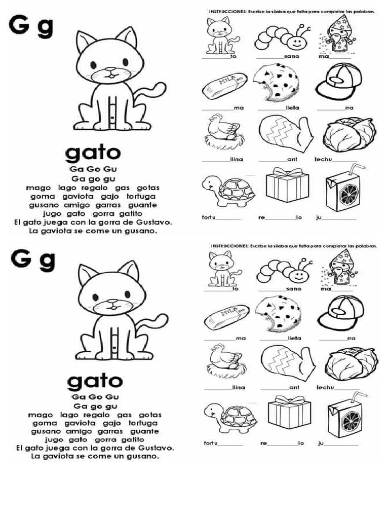 Actividades Con La G | PDF