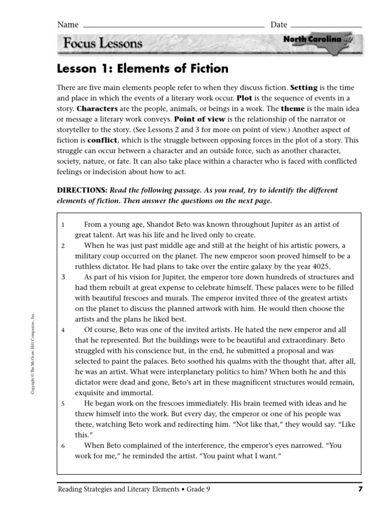 Elements of Fiction | PDF | Narration