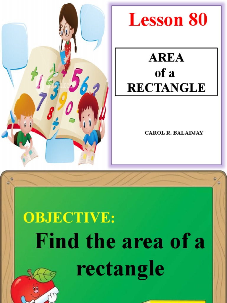 COT PPT in MATH Area of Rectangle | PDF | Length | Area
