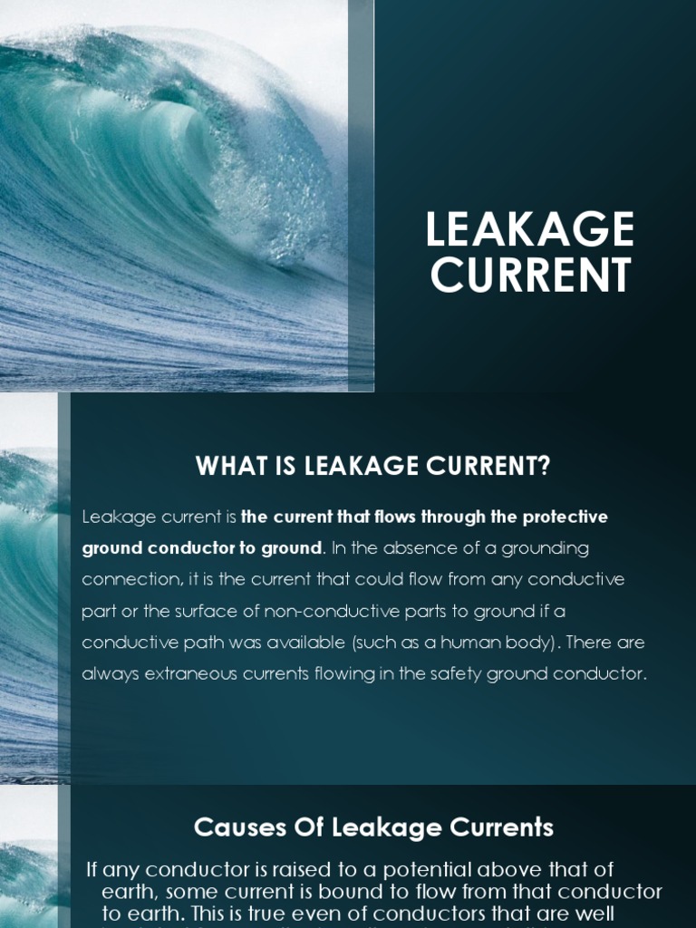 1.3 Leakage Current | PDF | Mains Electricity | Insulator (Electricity)