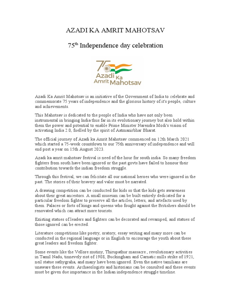 Azadi Ka Amrit Mahotsav | PDF