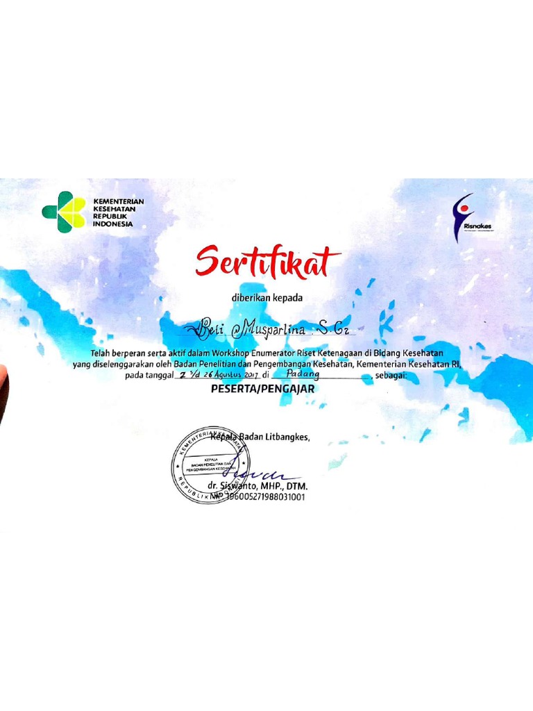 Sertifikat Risnakes 2017 - Compressed | PDF