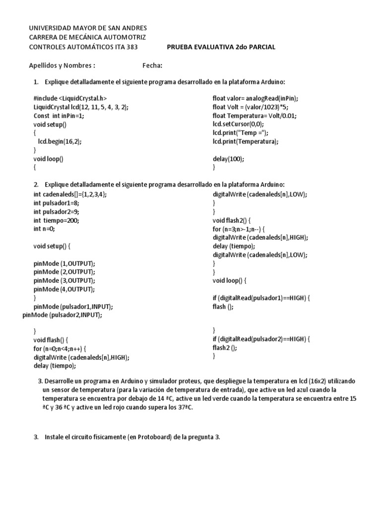 Ev. 2do Parcial ITA 383 - 1 | PDF | Informática | Ingenieria Eléctrica