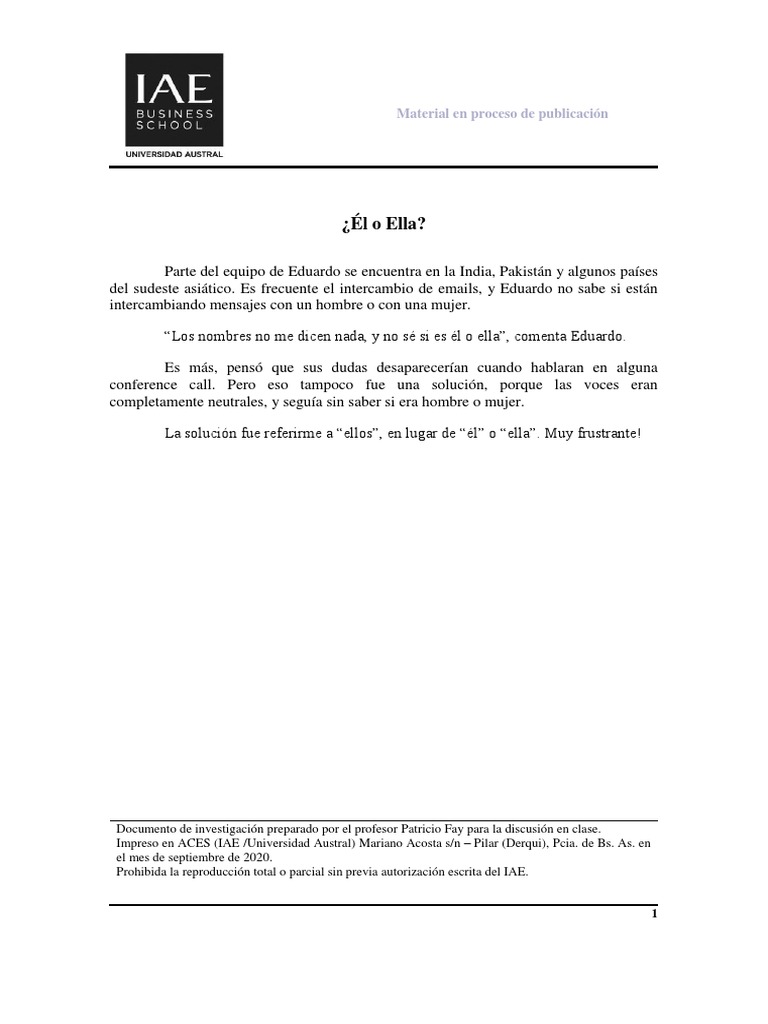 El o Ella | PDF
