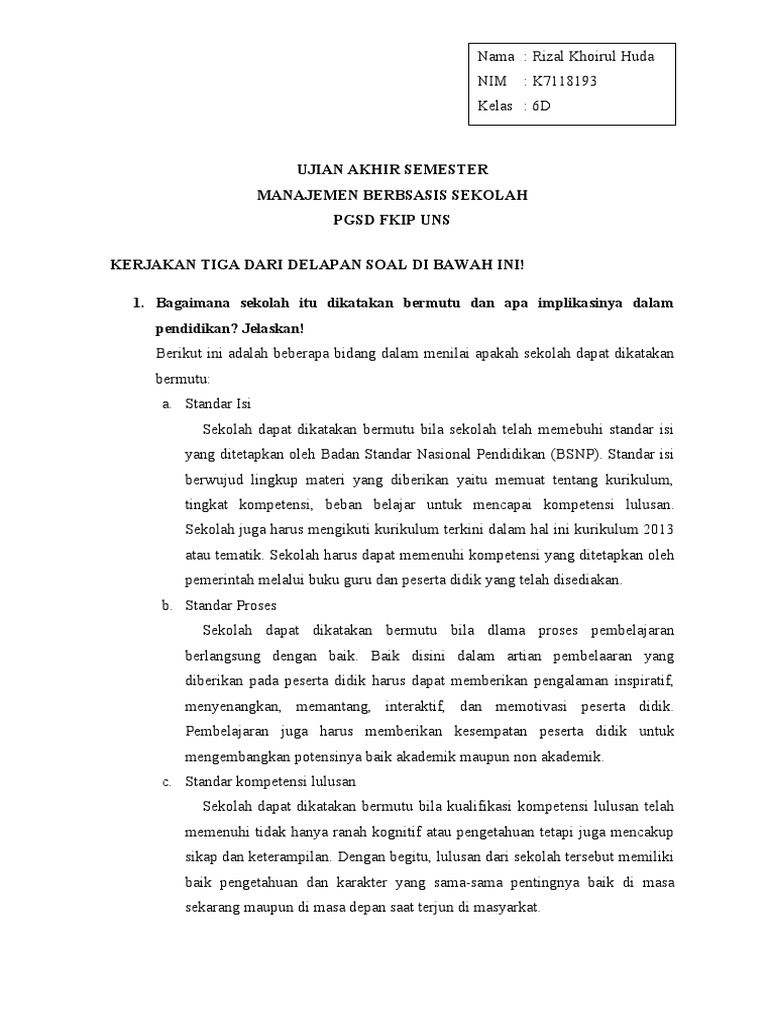 10 Rizal Khoirul Huda K7118193 6D UAS MBS | PDF