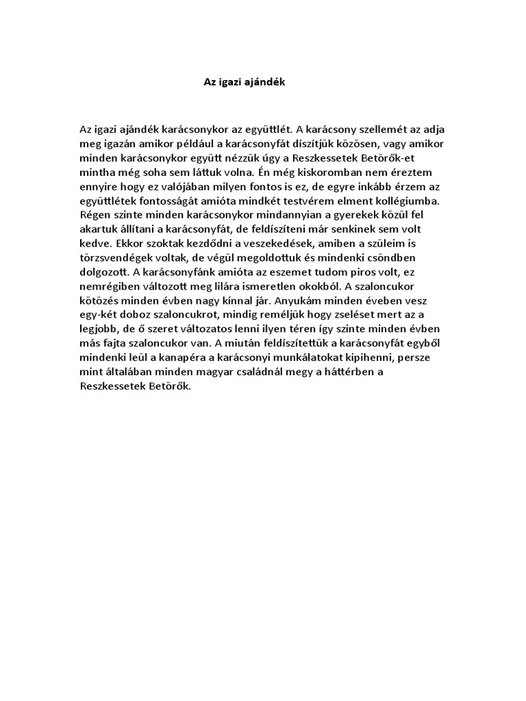 Az Igazi Ajándék | PDF