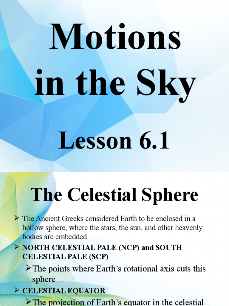 LESSON 6.1 Science | PDF | Celestial Mechanics | Science