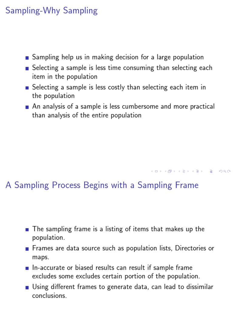 Sampling 1 Pdf Sampling Statistics Standard Error