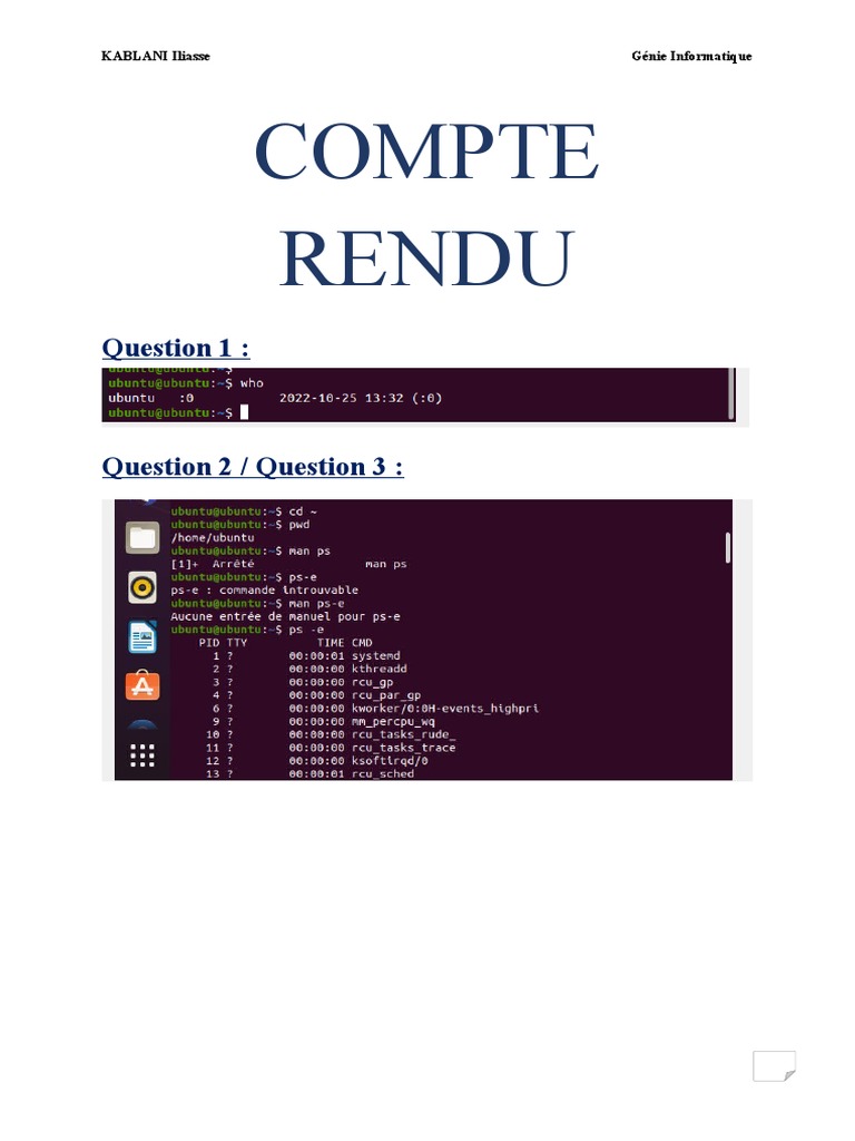 Compte Rendu | PDF