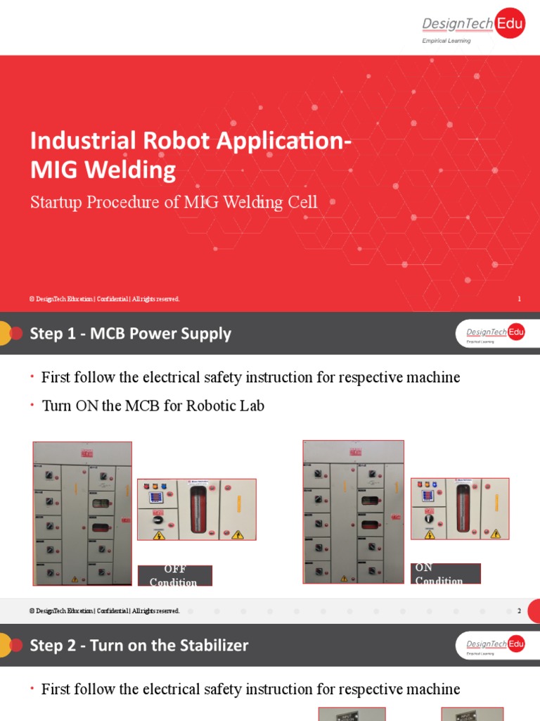 Day8-Startup Procedure of MIG Welding Cell | PDF | Construction | Welding