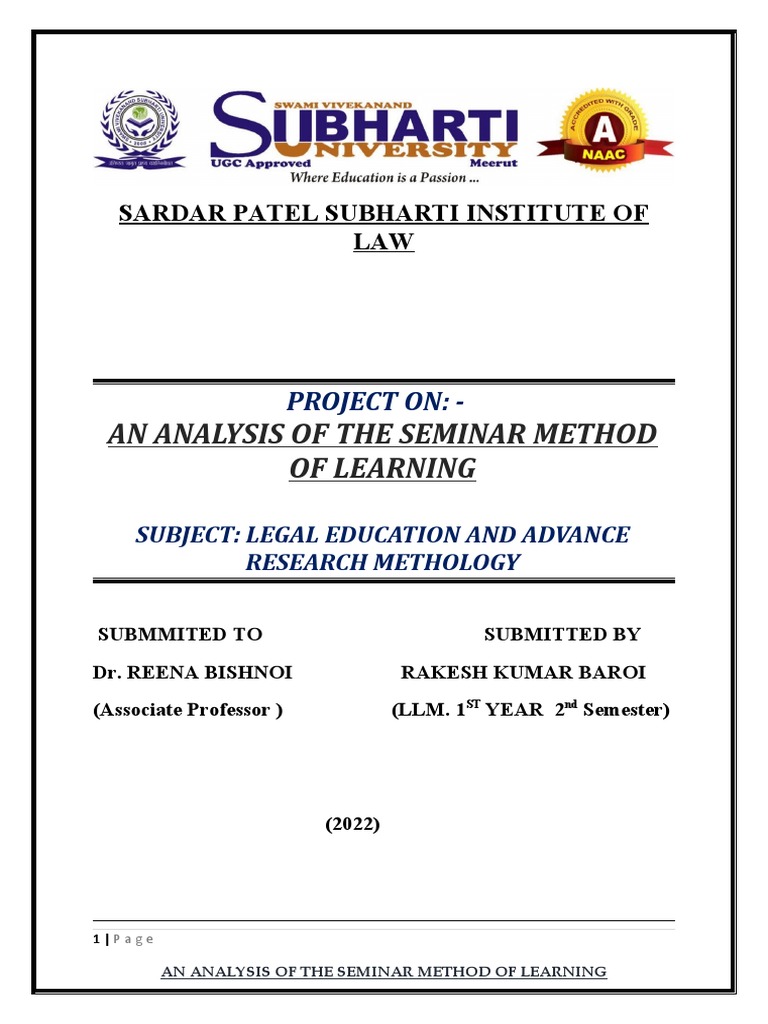 Seminar Methods | PDF | Teaching Method | Learning