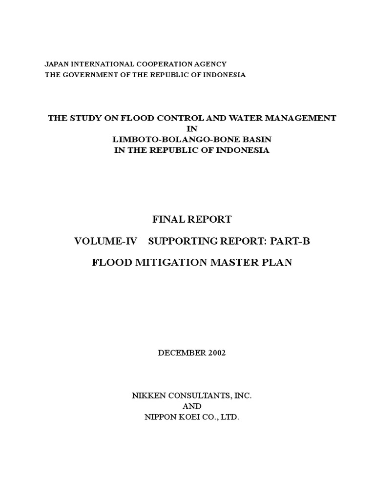 Flood Mitigation Master Plan Report | PDF | Flood | River