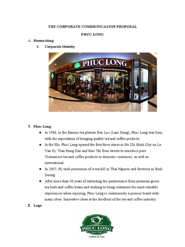 The Corporate Communication Proposal | PDF | Tea | Brand
