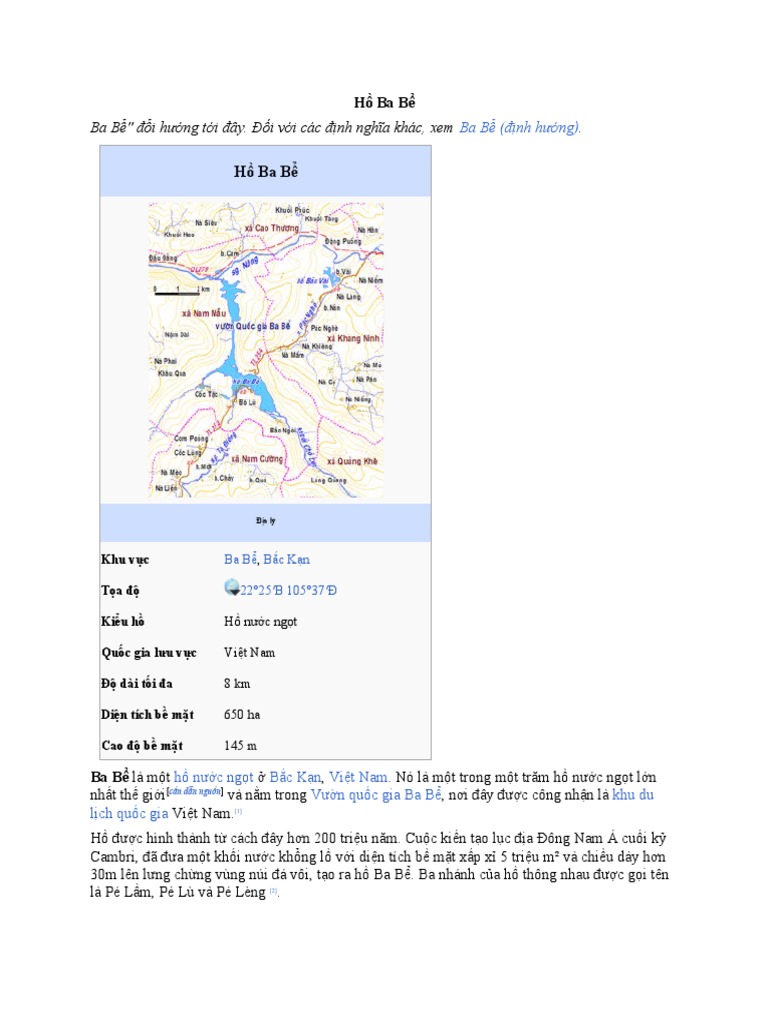 Hồ Ba Bể | PDF