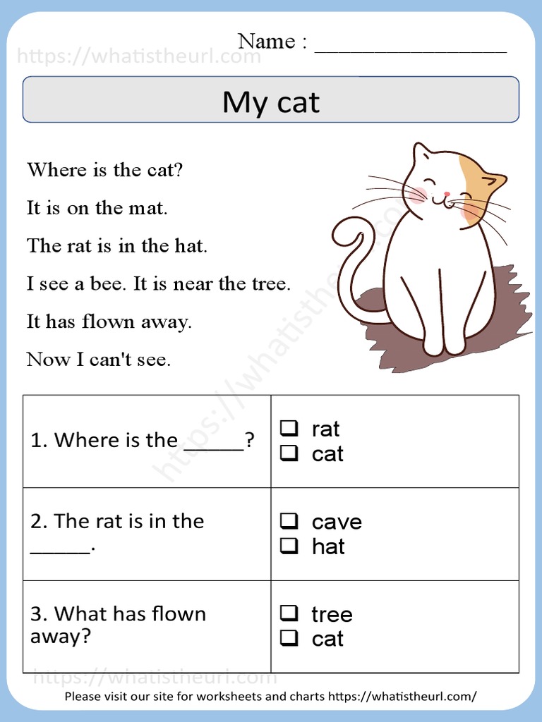 A Crazy Duck Cow My Dog and Cat Reading Comprehension For Grade 1 | PDF ...