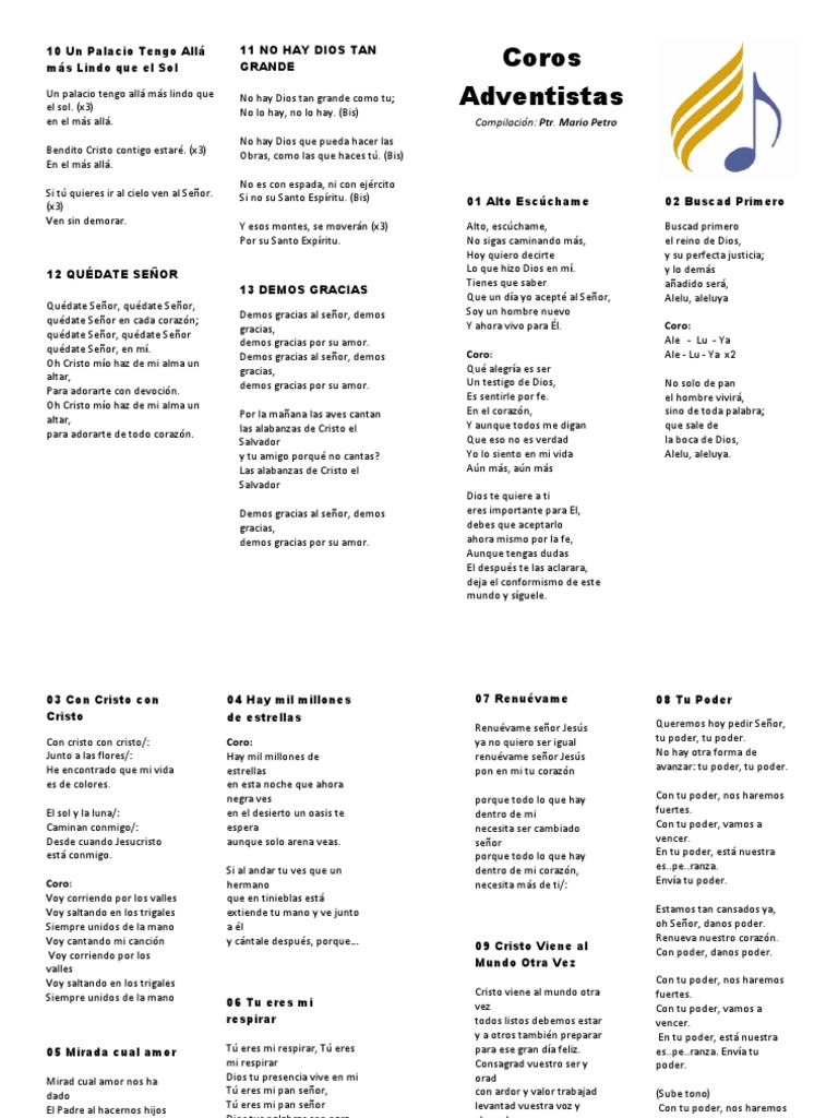 Himnos y canciones espirituales adventistas | PDF | Cristo (título) | Amor