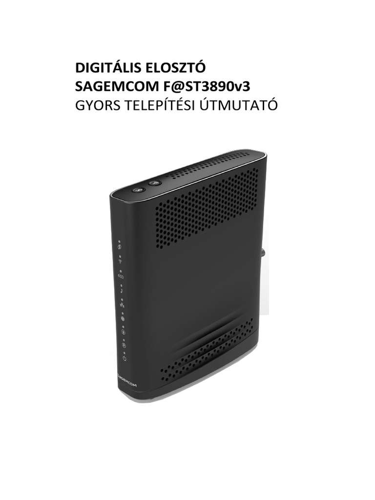 Sagemcom F3890v3 QSG vN02 SH | PDF