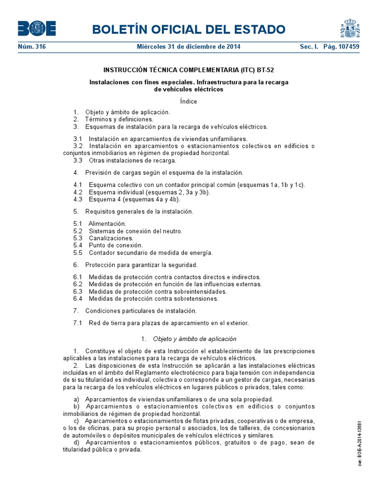 Itc BT 52 | PDF | Corriente eléctrica | Ingenieria Eléctrica