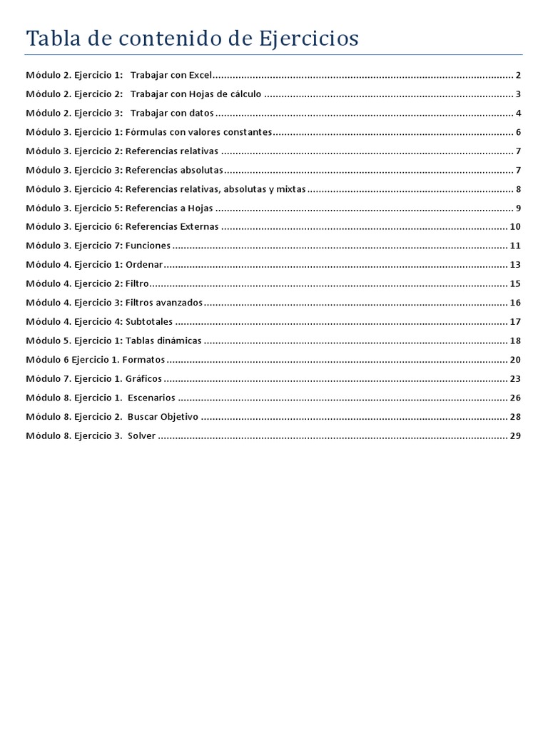Ejercicios Excel 2010 | PDF | Hoja de cálculo | Microsoft Excel