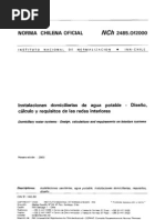NCH 2702-2002 Cámaras de Inspección Domiciliarias | PDF | Hormigón | Alcantarillado