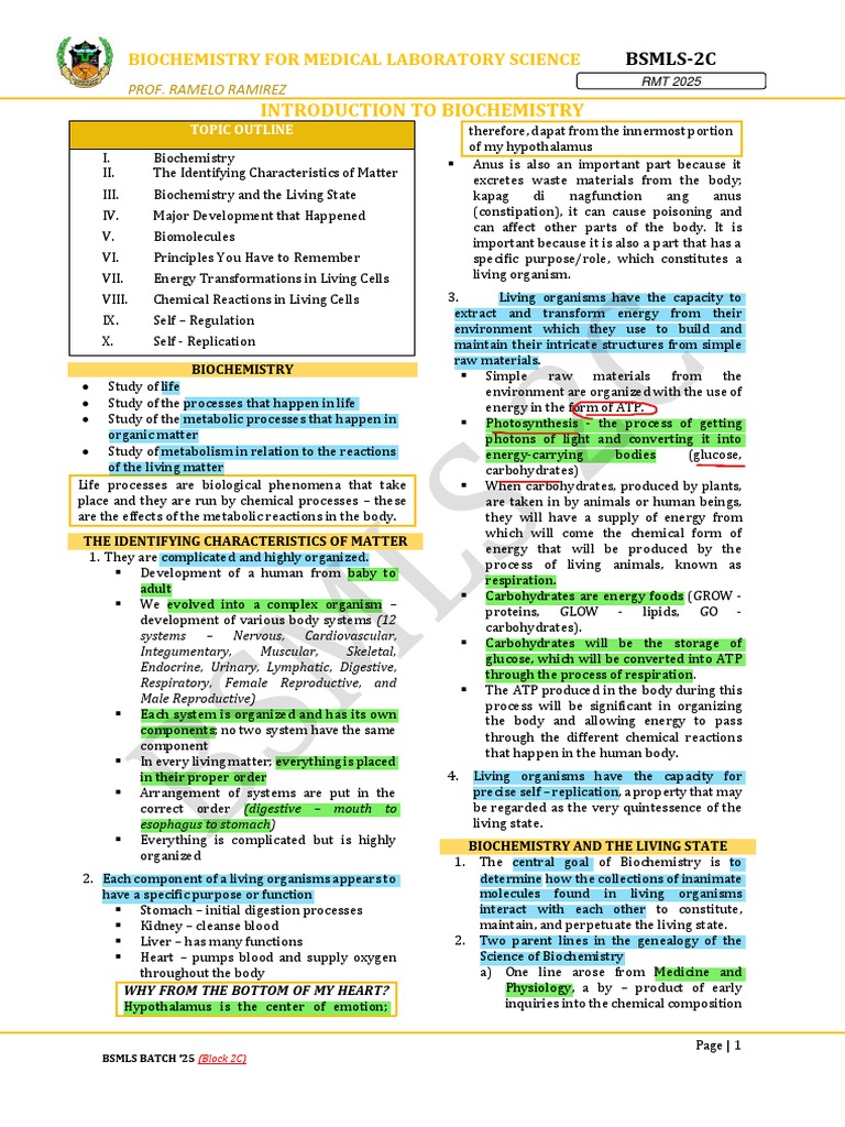 Biochem Trans Unit 1 Pdf Enzyme Adenosine Diphosphate