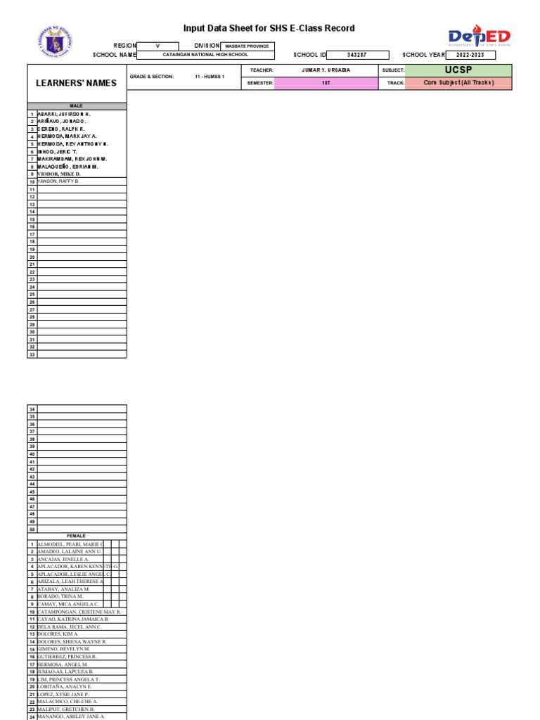 11 HUMSS 1 ECR New | PDF