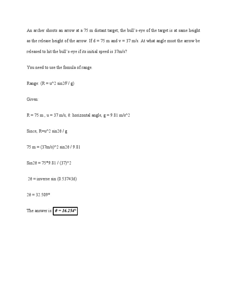 Physics Word Problem | PDF