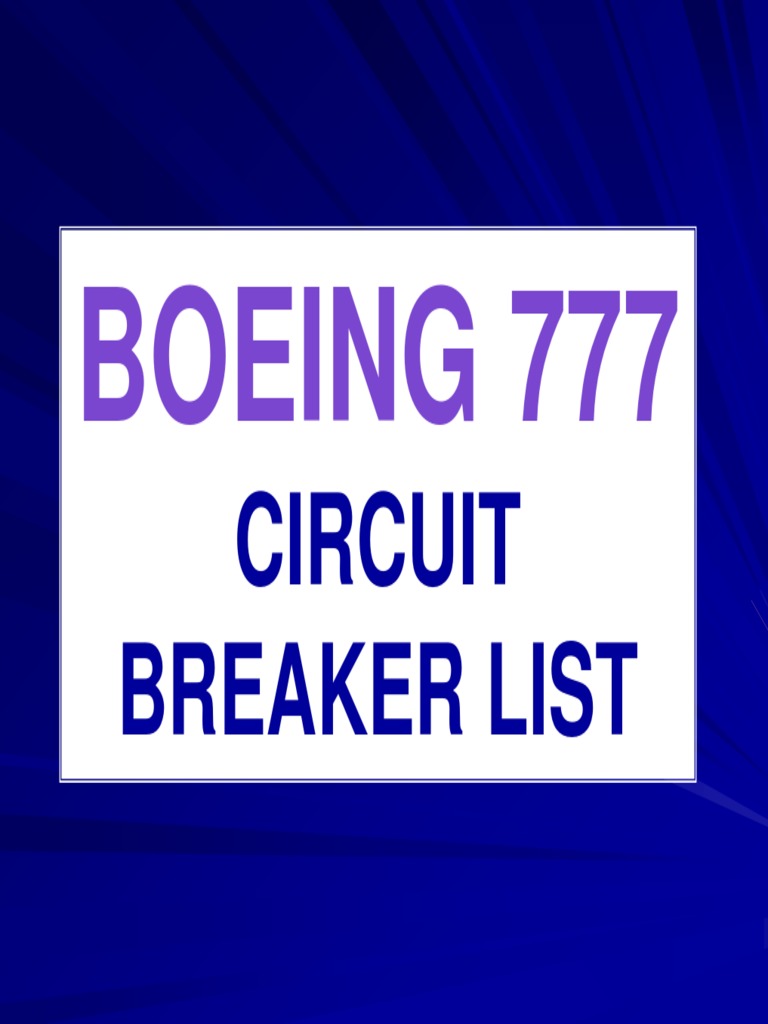 B777 CB List | PDF