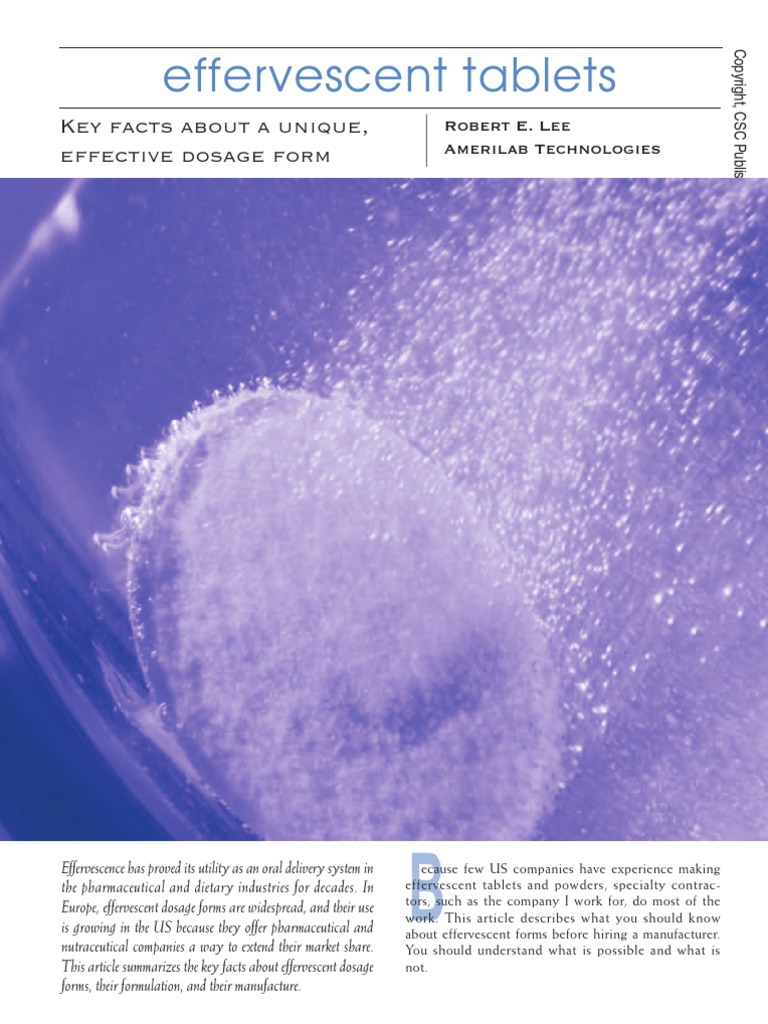 EffervescentTablets&KeyFacts | Tablet (Pharmacy) | Pharmaceutical ...