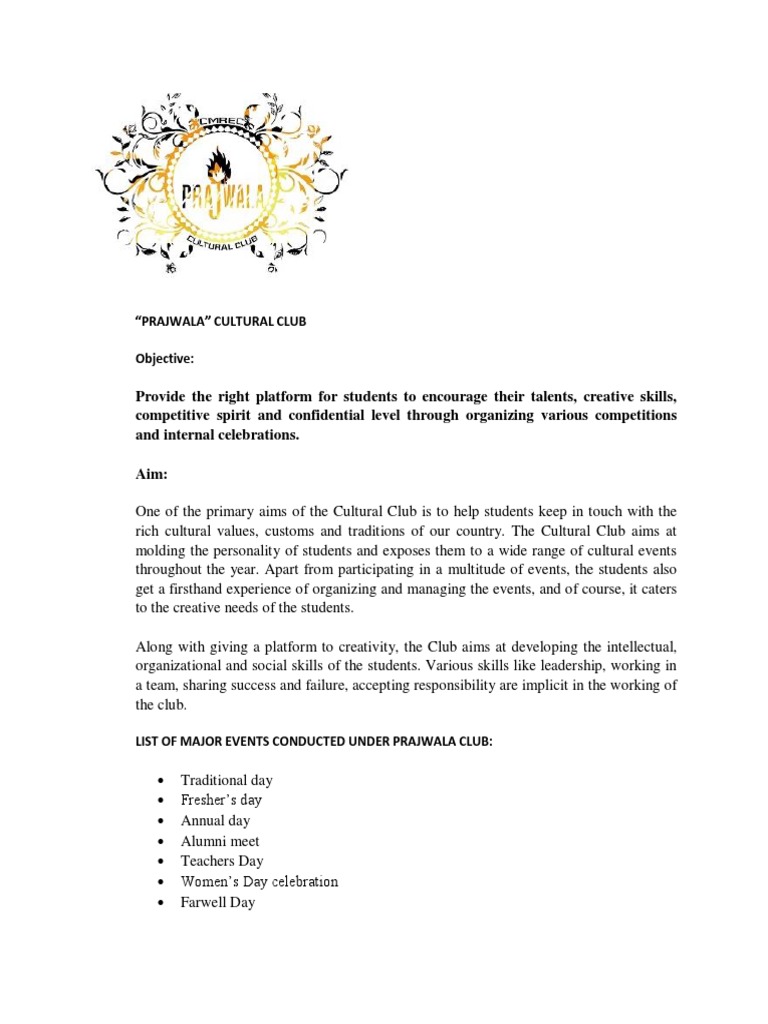 Cultural-Club Document Website | PDF