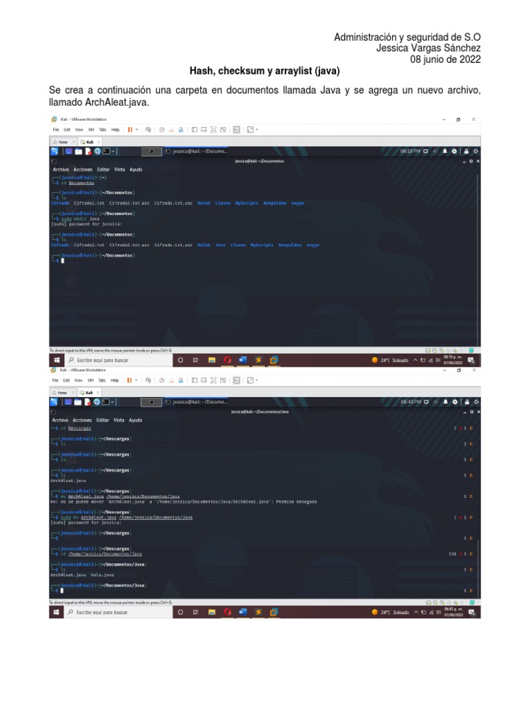 Hash, Checksum y Arraylist Vargas Sánchez Jessica | PDF | Java (lenguaje de programación ...