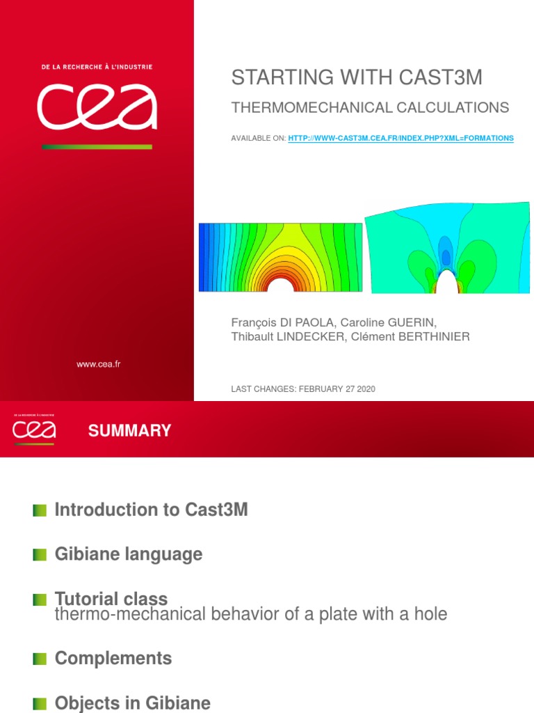 Starting With Cast3M | PDF | Subroutine | Programming
