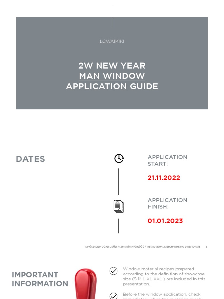 2W Man New Year Window Application Guide | PDF | Merchandising