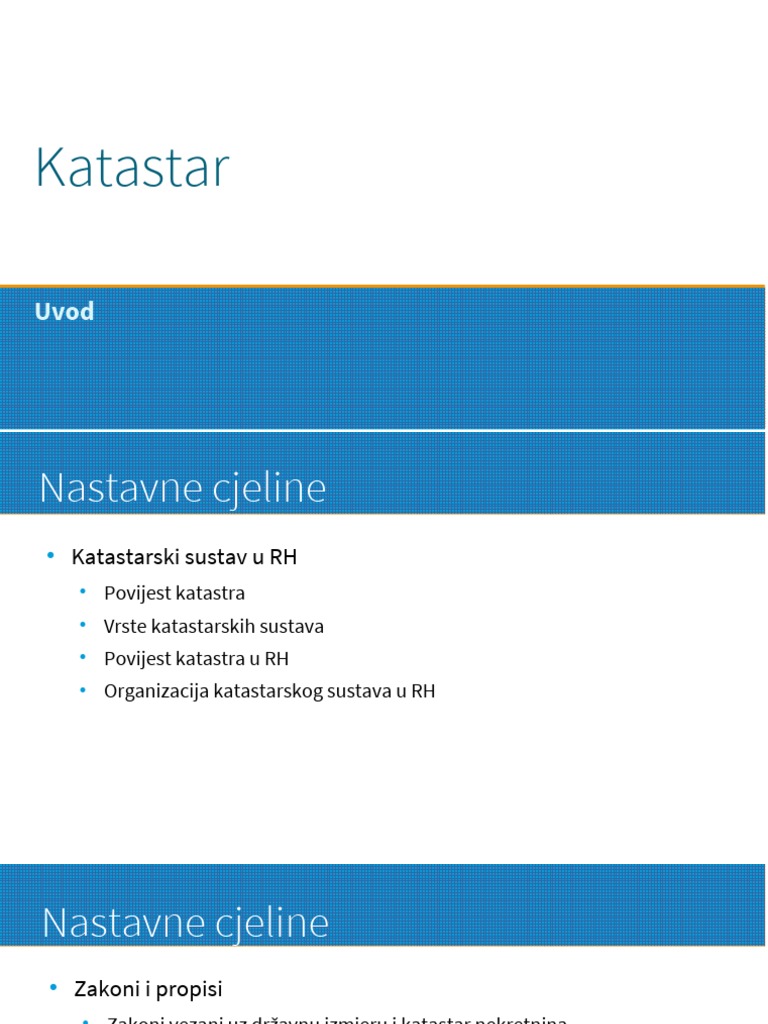 1.katastar Uvod | PDF