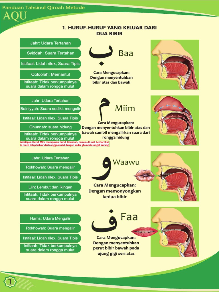 Panduan Tahsin Metode AQU | PDF