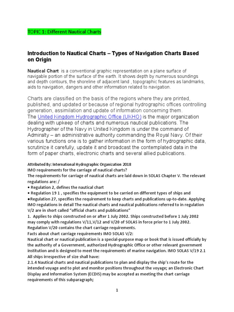 Types and Updates of Nautical Charts | PDF | Hydrography | Navigation