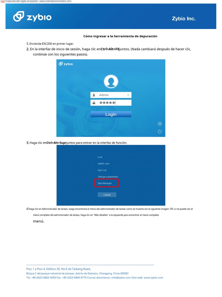 【Zybio】How to enter Debug tool (1) .en.es | PDF | Software | Informática
