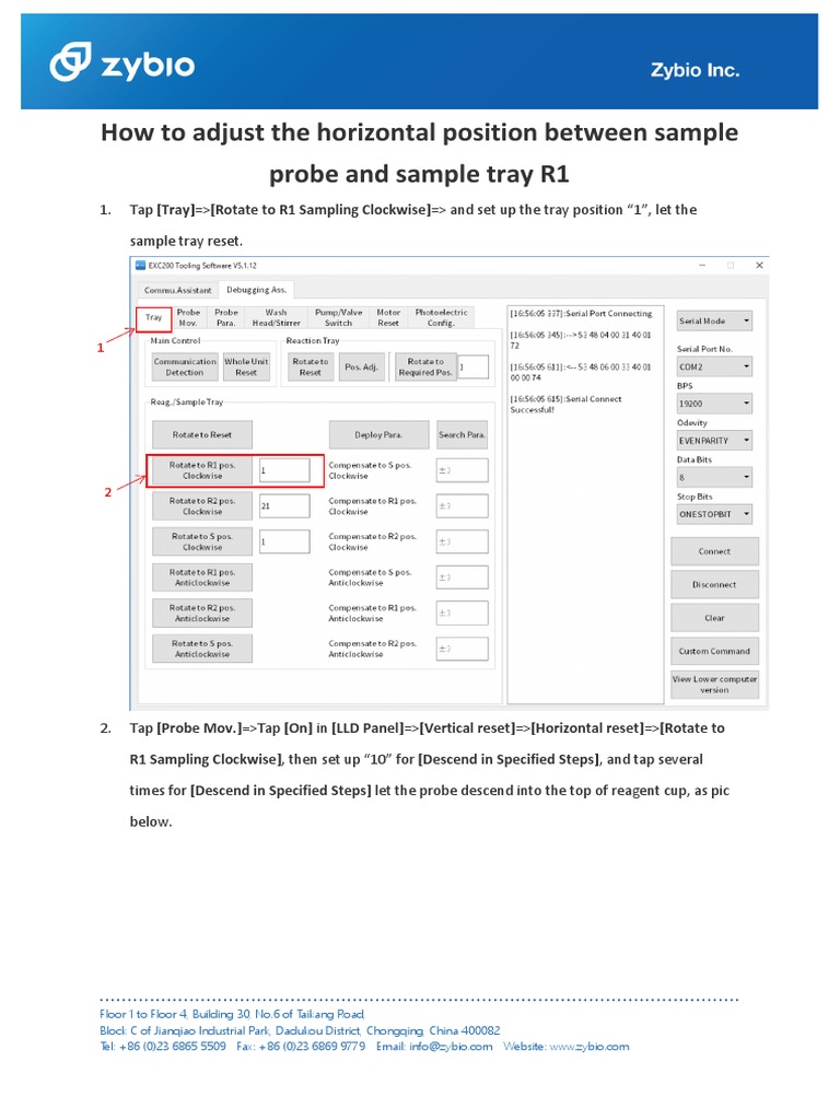【Zybio】How to Adjust the Horizontal Position Between Sample Probe and ...