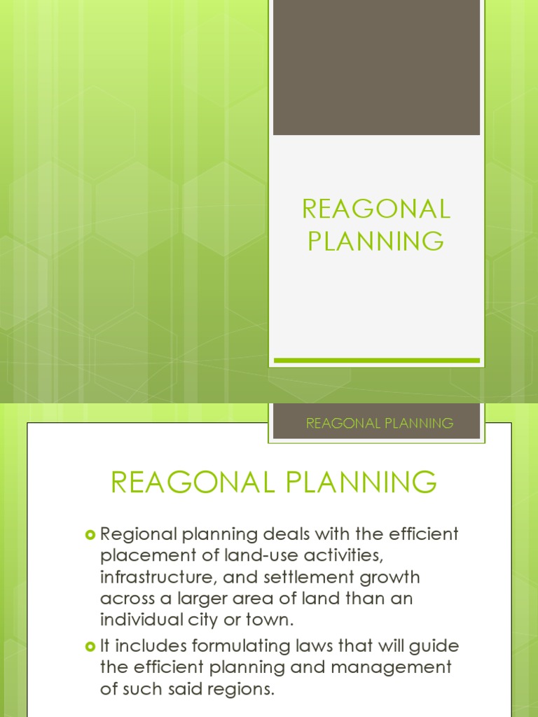 Regional Planning Overview | PDF