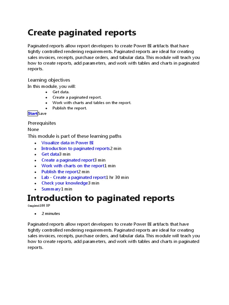 11 Create Paginated Reports | PDF | Microsoft Sql Server | Databases 11 Create Paginated Reports | PDF | Microsoft Sql Server | Databases