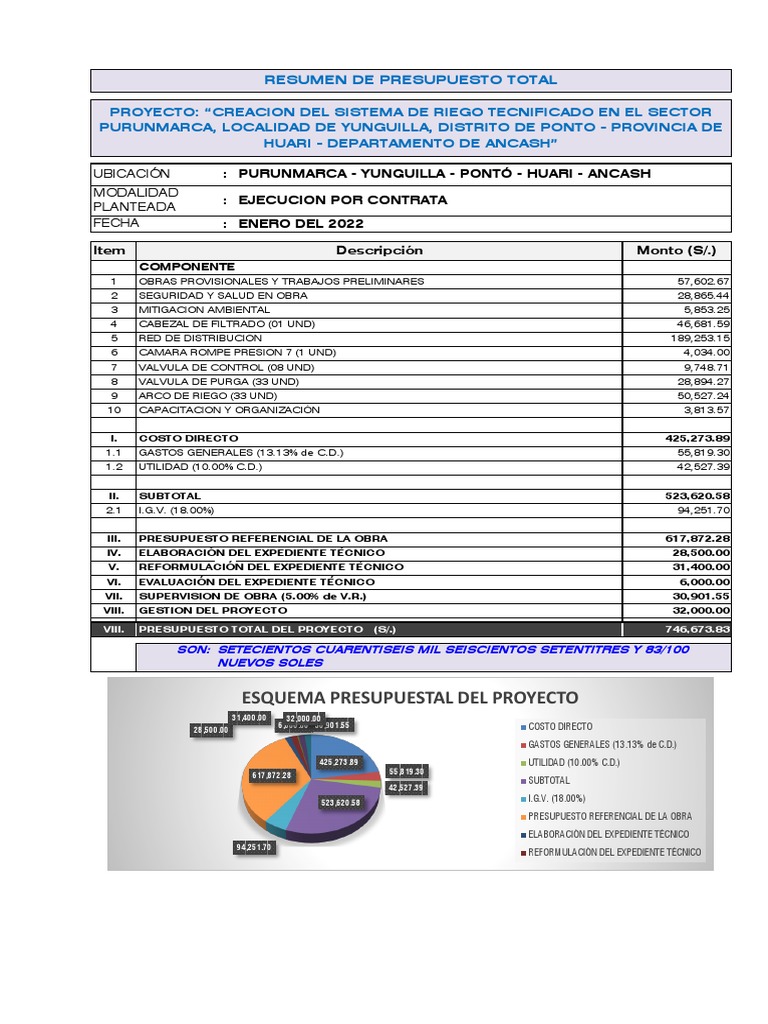 8.1. Resumen de Presupuesto | PDF | Presupuesto | Economias