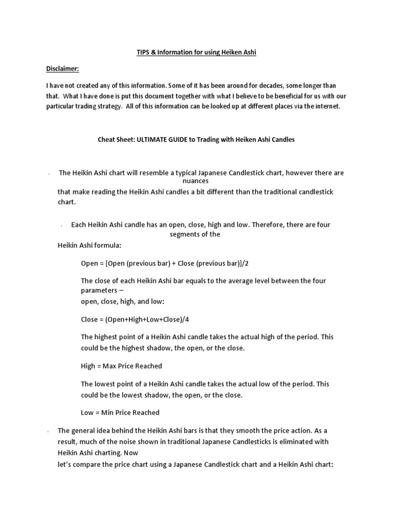 CB-Ultimate Heiken Ashi Cheat Guide | PDF | Market Trend | Technical Analysis
