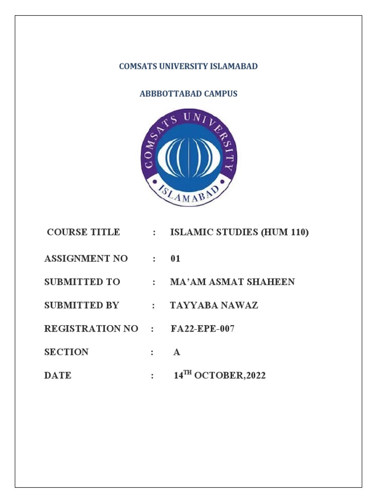 Islamiyat Assignment | PDF | God In Islam | Supernatural