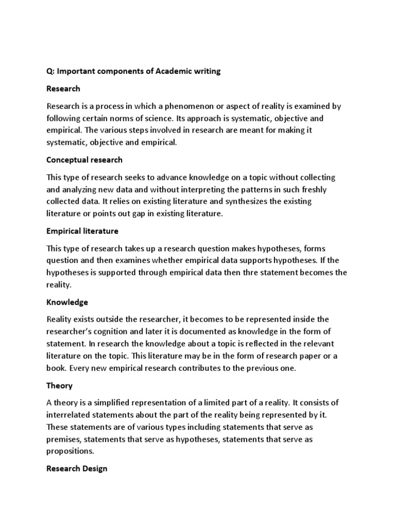 4-important Components of Academic Writing Report Writing file no 16 ...