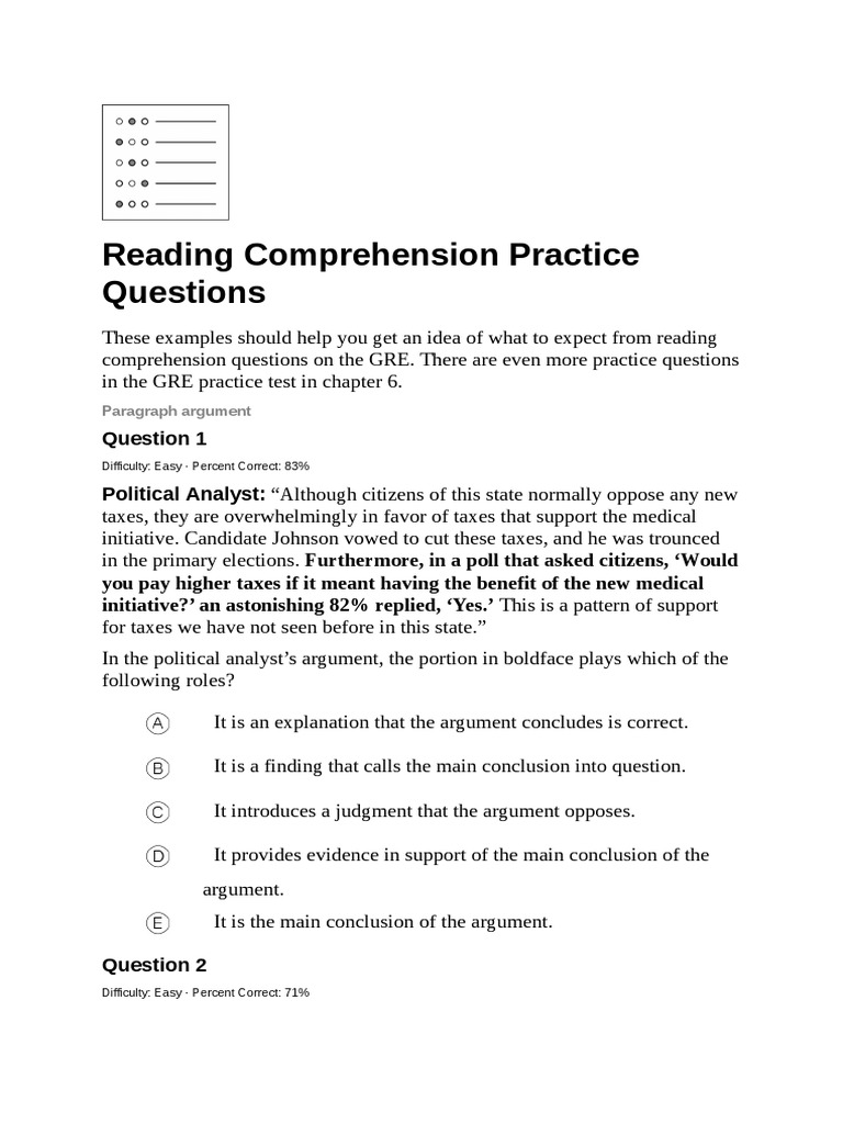 Ejercicios Verbal GRE - Reading | PDF | Malaria | Clinical Trial