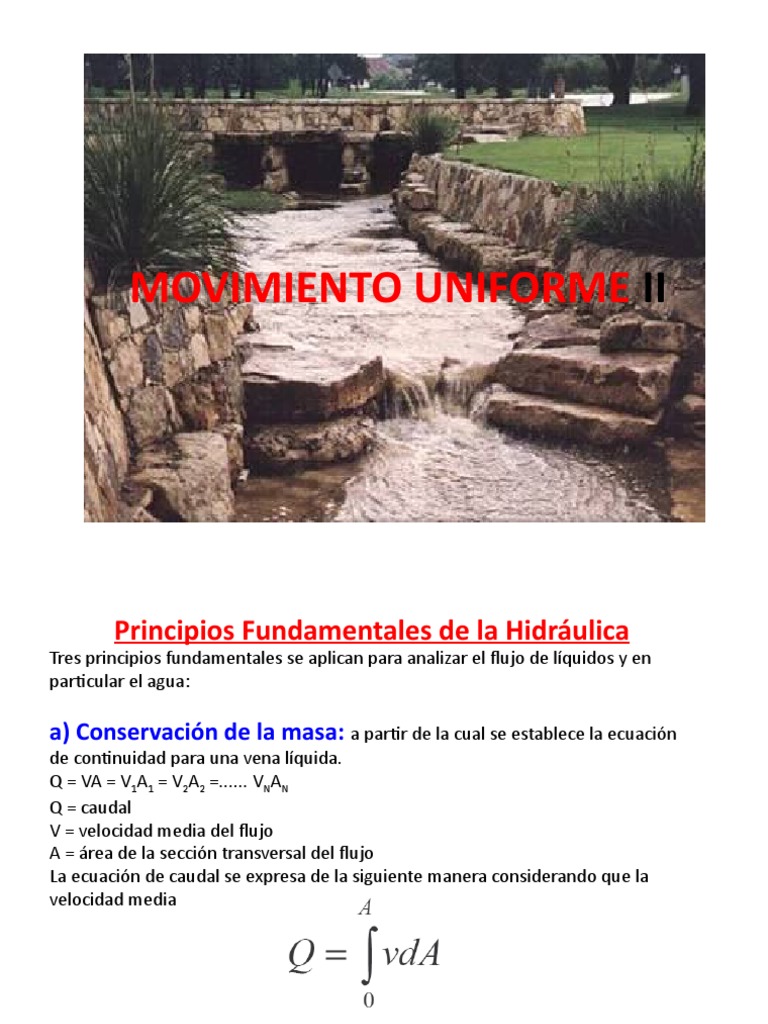 Cap 1.2 Principios Fundamentales de La Hidraulica | PDF | Impulso | Turbulencia