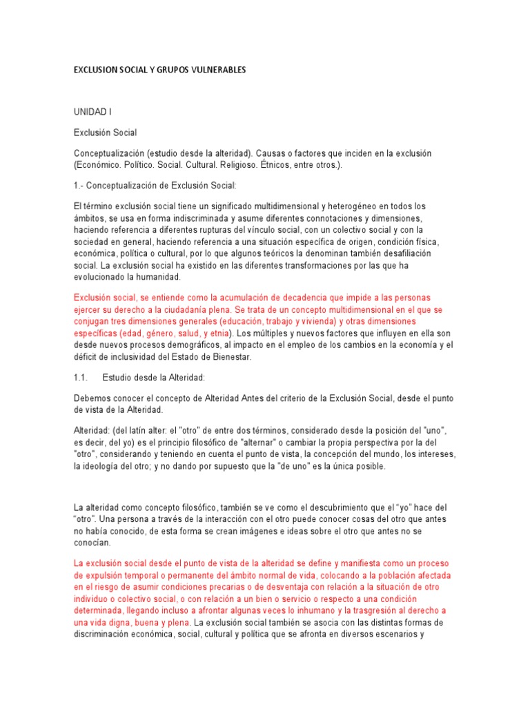 Afiche sobre Exclusión Social | PDF | Pobreza | Pobreza e indigencia