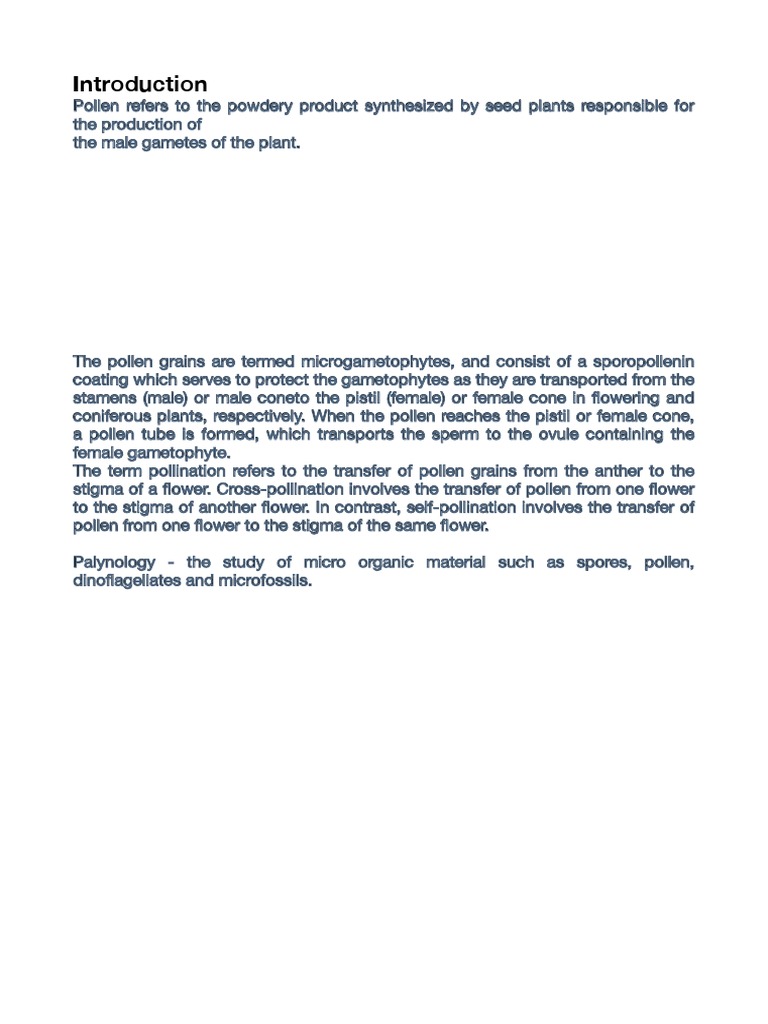 Bio Draft 2022 | PDF | Pollen | Plants